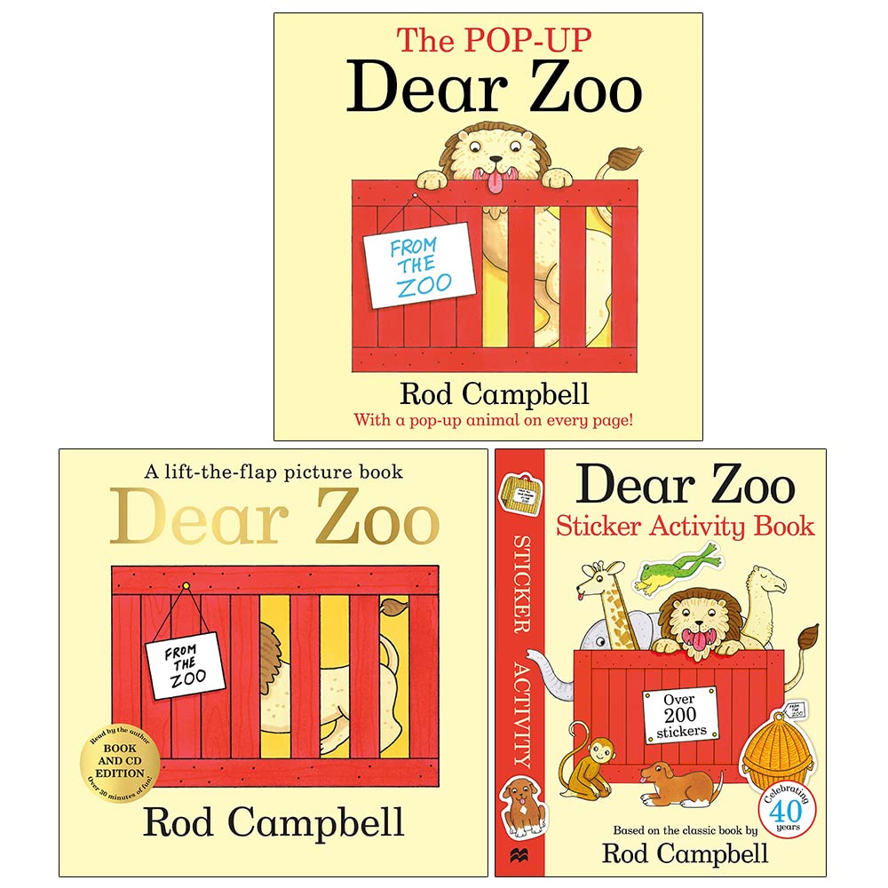Rod Campbell Collection 3 Books Set (The Pop-Up Dear Zoo, Dear Zoo ...
