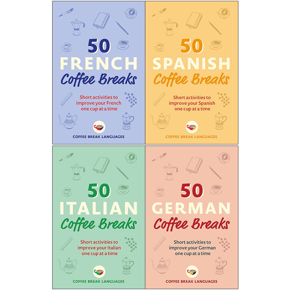 50 Coffee Breaks Series 4 Books Collection Set (50 French Coffee Breaks ...