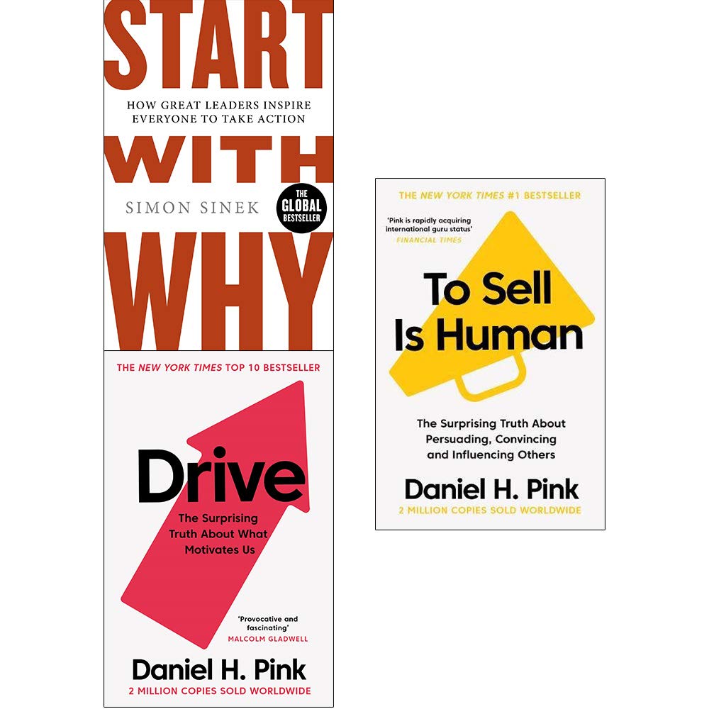 Start With Why Drive To Sell Is Human 3 Book Set Paperback — The Book ...