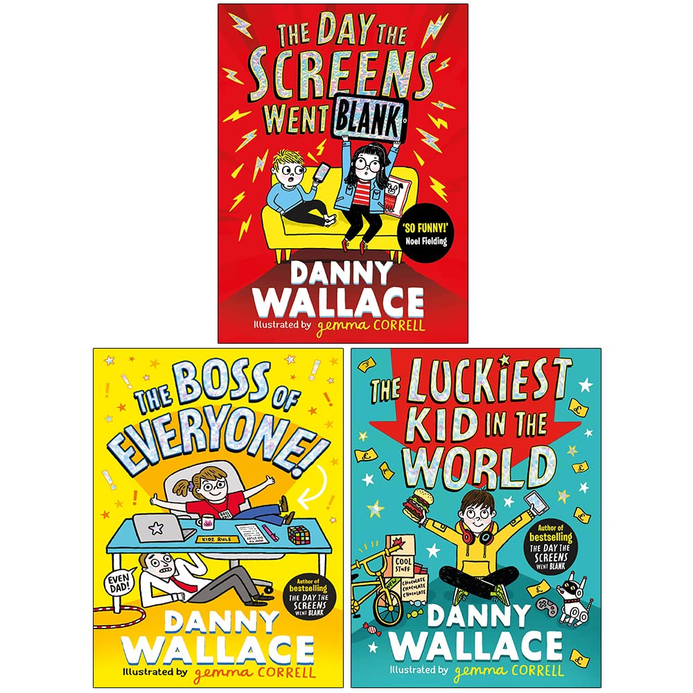 Danny Wallace Collection 3 Books Set (Day Screens Went Blank, Boss of ...