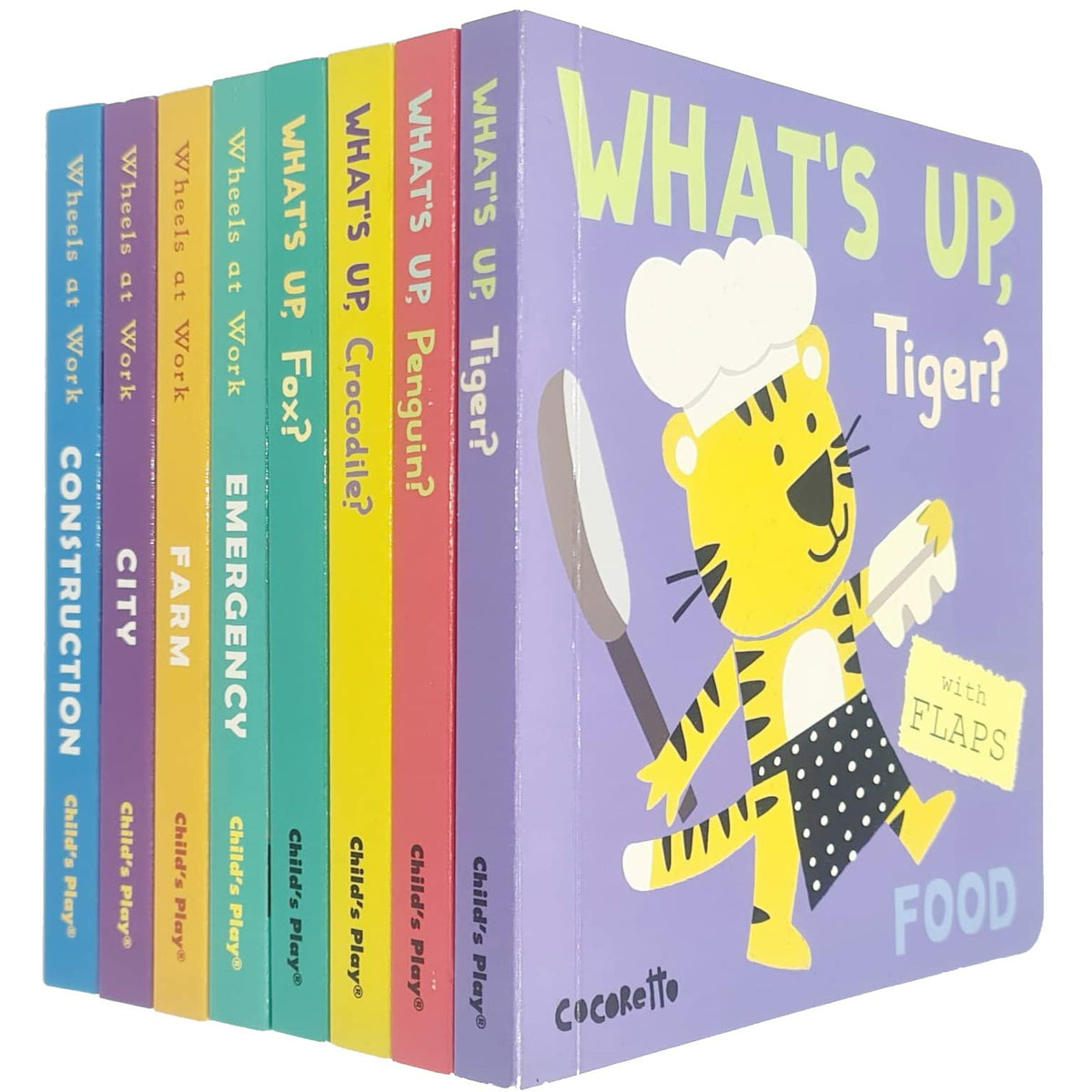 Wheels at Work & What's Up Series 8 Books Collection Set By Child's ...