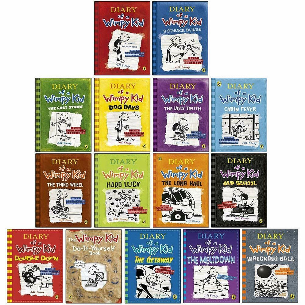 Diary Of A Wimpy Kid Collection 15 Books Set by Jeff Kinney | The Book ...