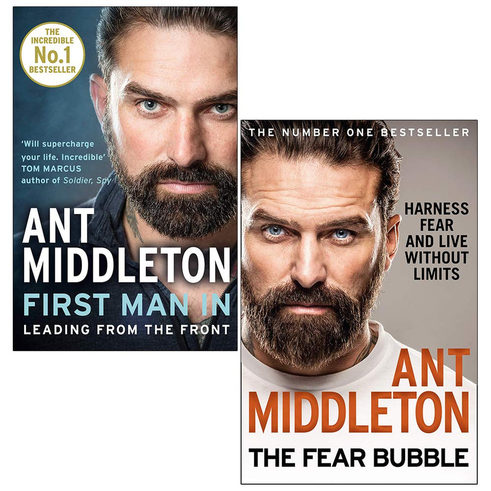 Ant Middleton Collection 2 Books Set (First Man In, The Fear Bubble ...
