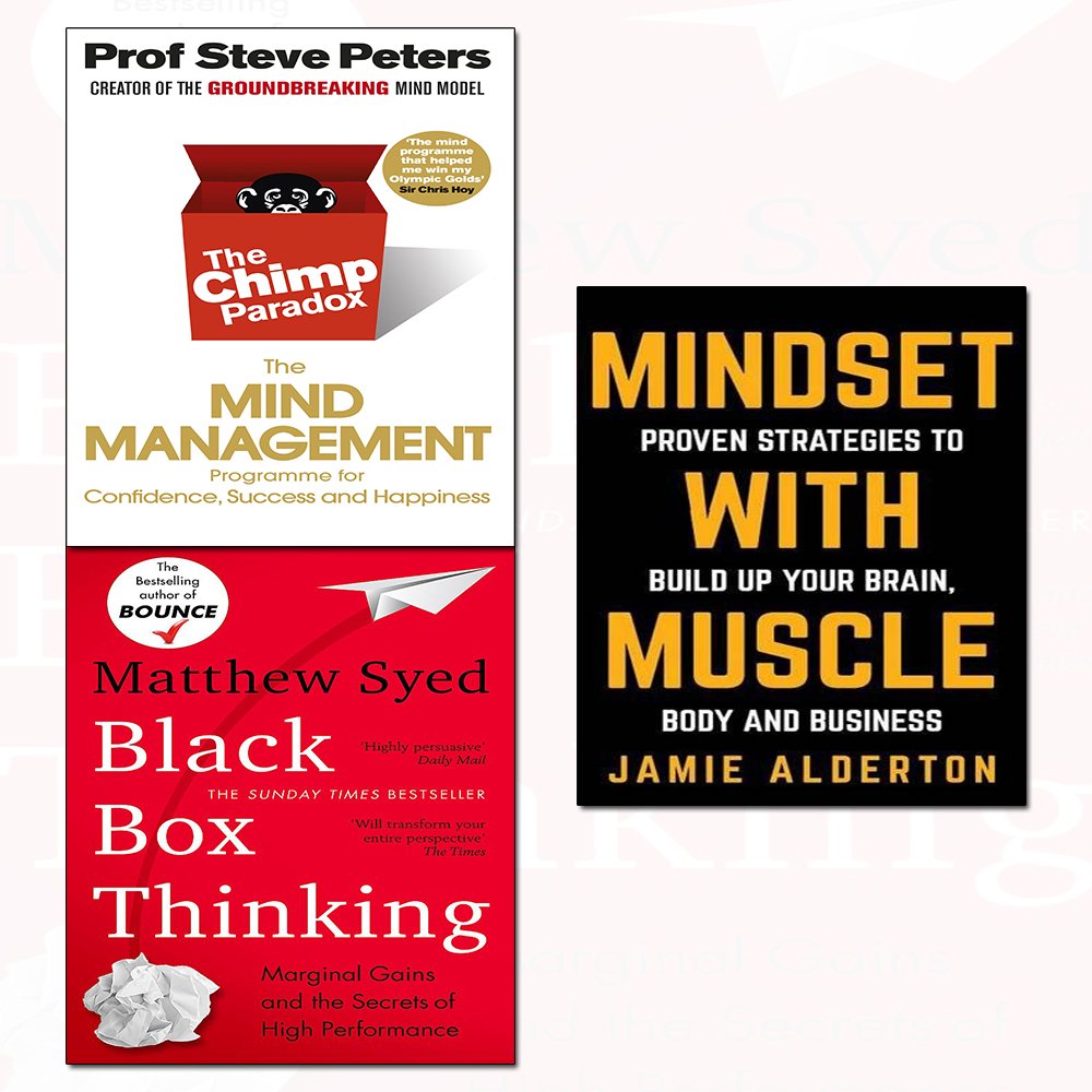 chimp paradox,mindset with muscle and black box thinking 3 books ...
