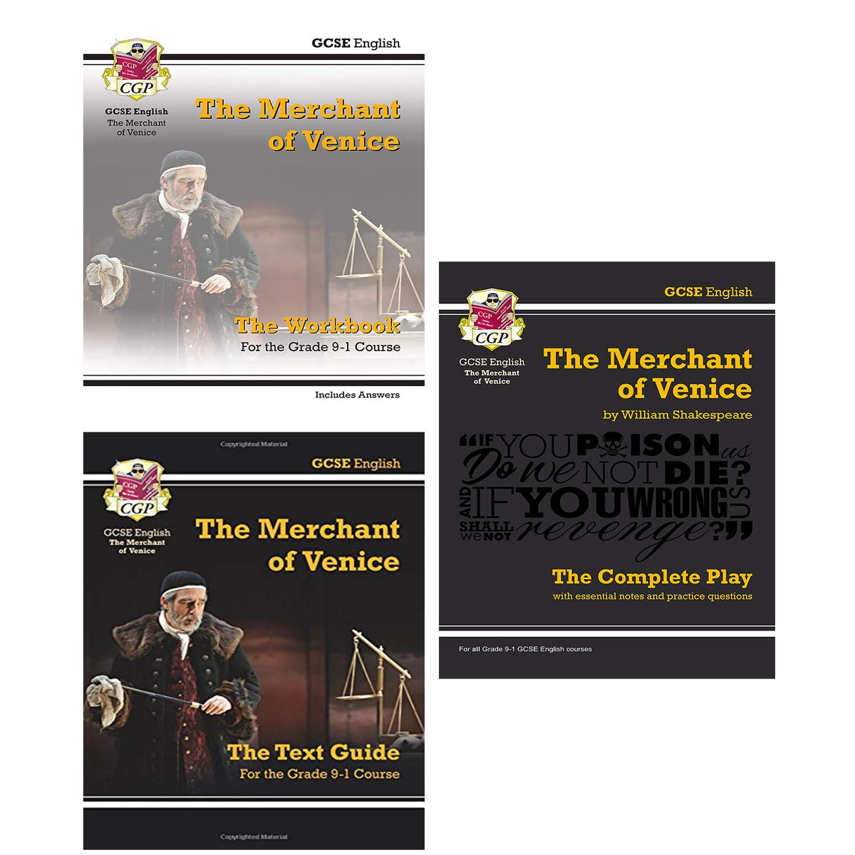 Merchant Of Venice GCSE Text Guide 3 Book Set Shakespeare — The Book Bundle
