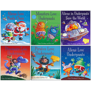 Aliens Love Underpants Collection Series 6 Books Set by Claire Freedman ...