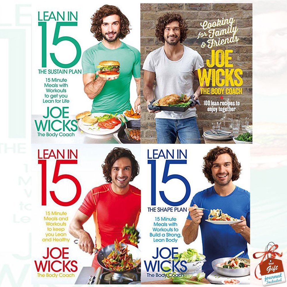 Lean In 15 Collection Joe Wicks 4 Books Set Shift Plan, Sustain Plan ...