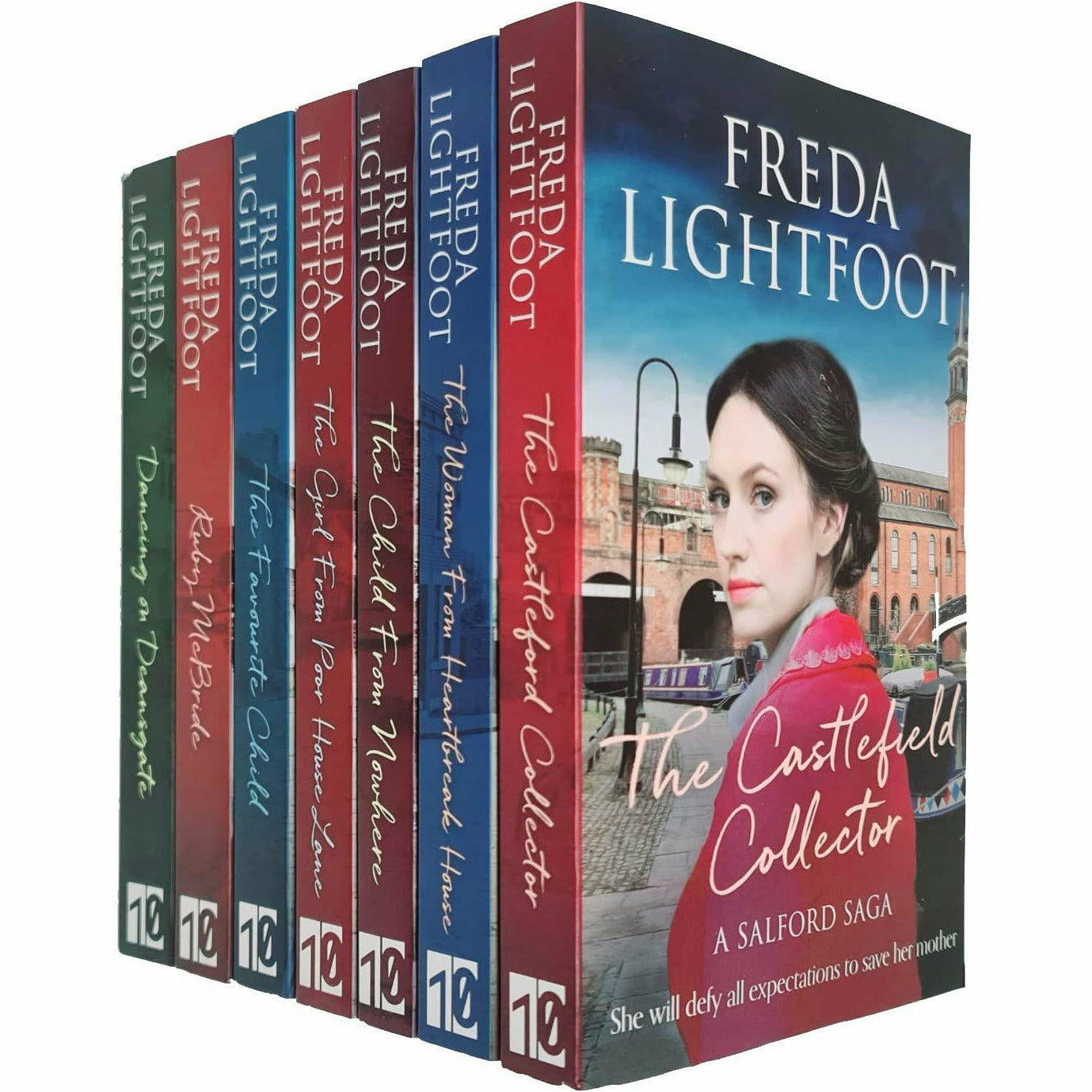 Freda Lightfoot Poor House Lane and Salford Saga 7 Books Collection Set ...