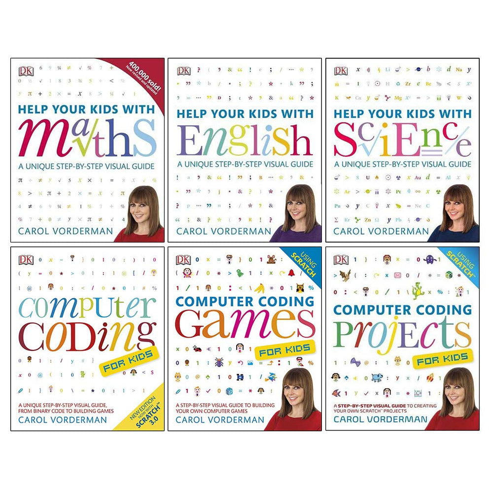 Carol vorderman collection 6 books set (help your kids with maths ...