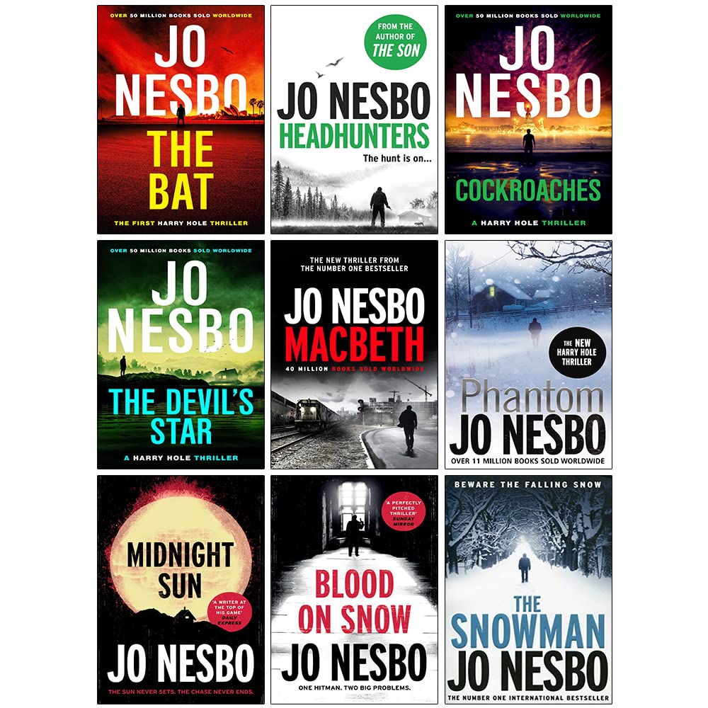 Jo Nesbo 9 Books Collection Set (The Snowman, The Bat, Headhunters ...