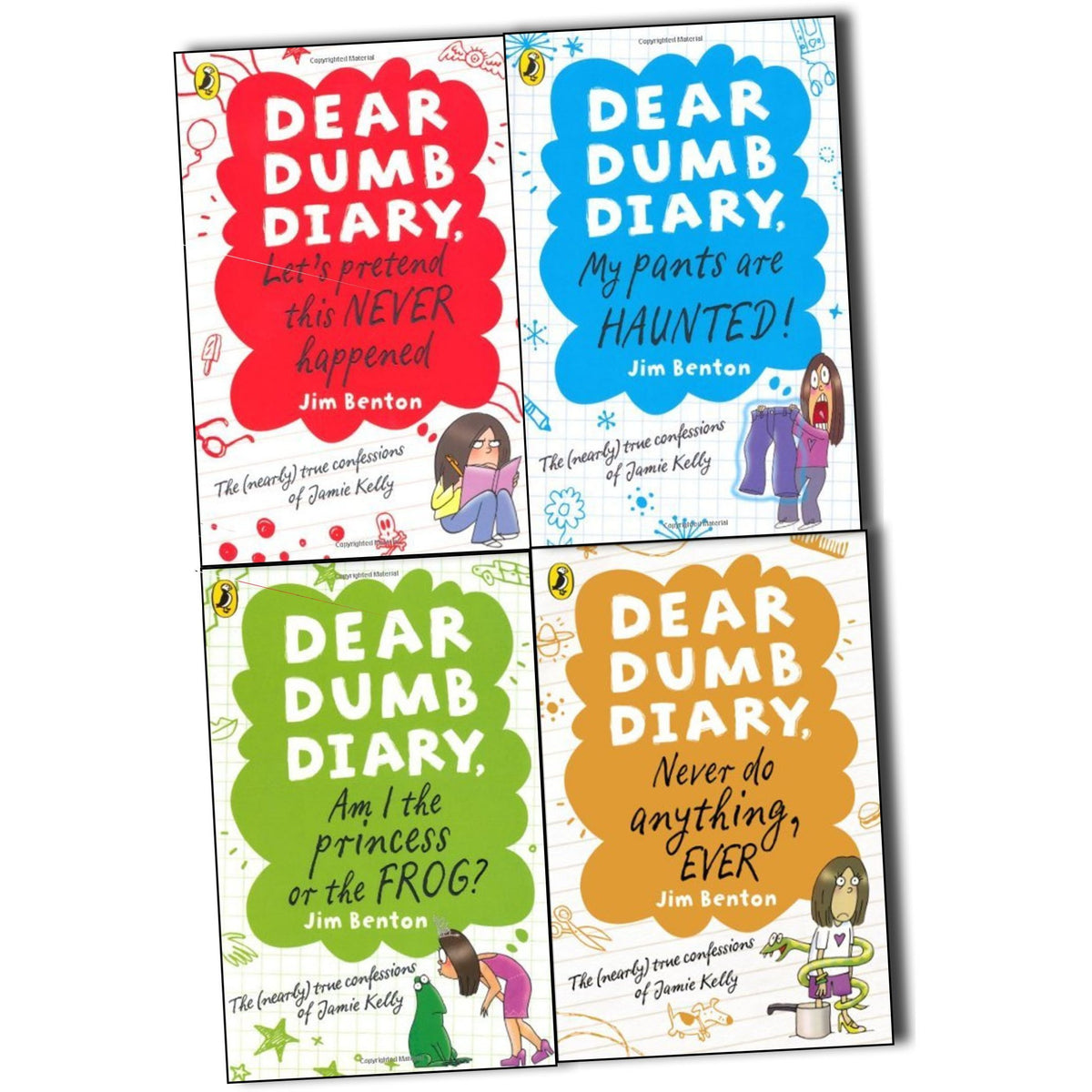 Dear Dumb Diary Jim Benton 4 Books Collection Pack Set | The Book Bundle