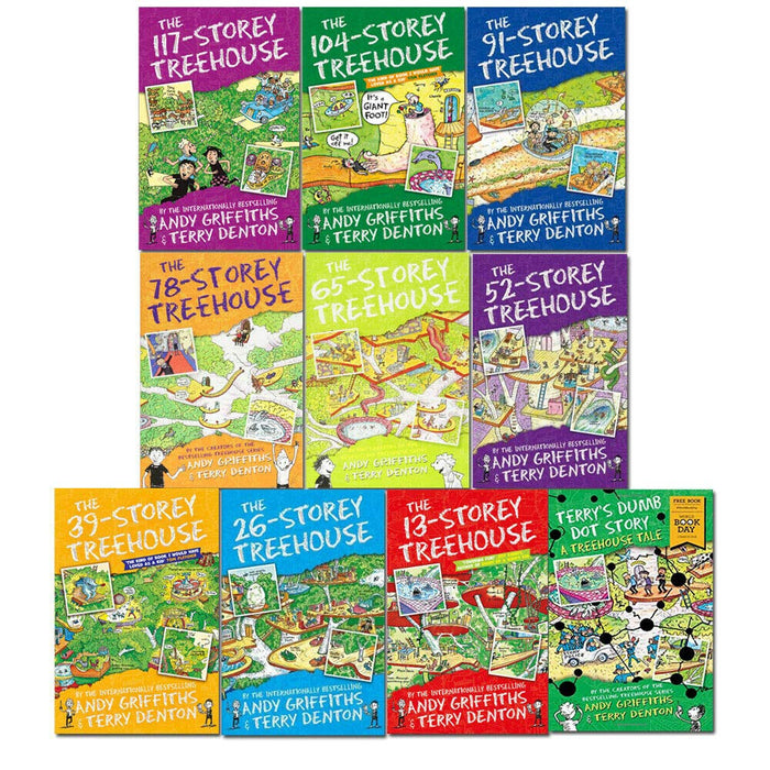 The Treehouse Storey Books 1 - 10 Collection Set by Andy Griffiths ...
