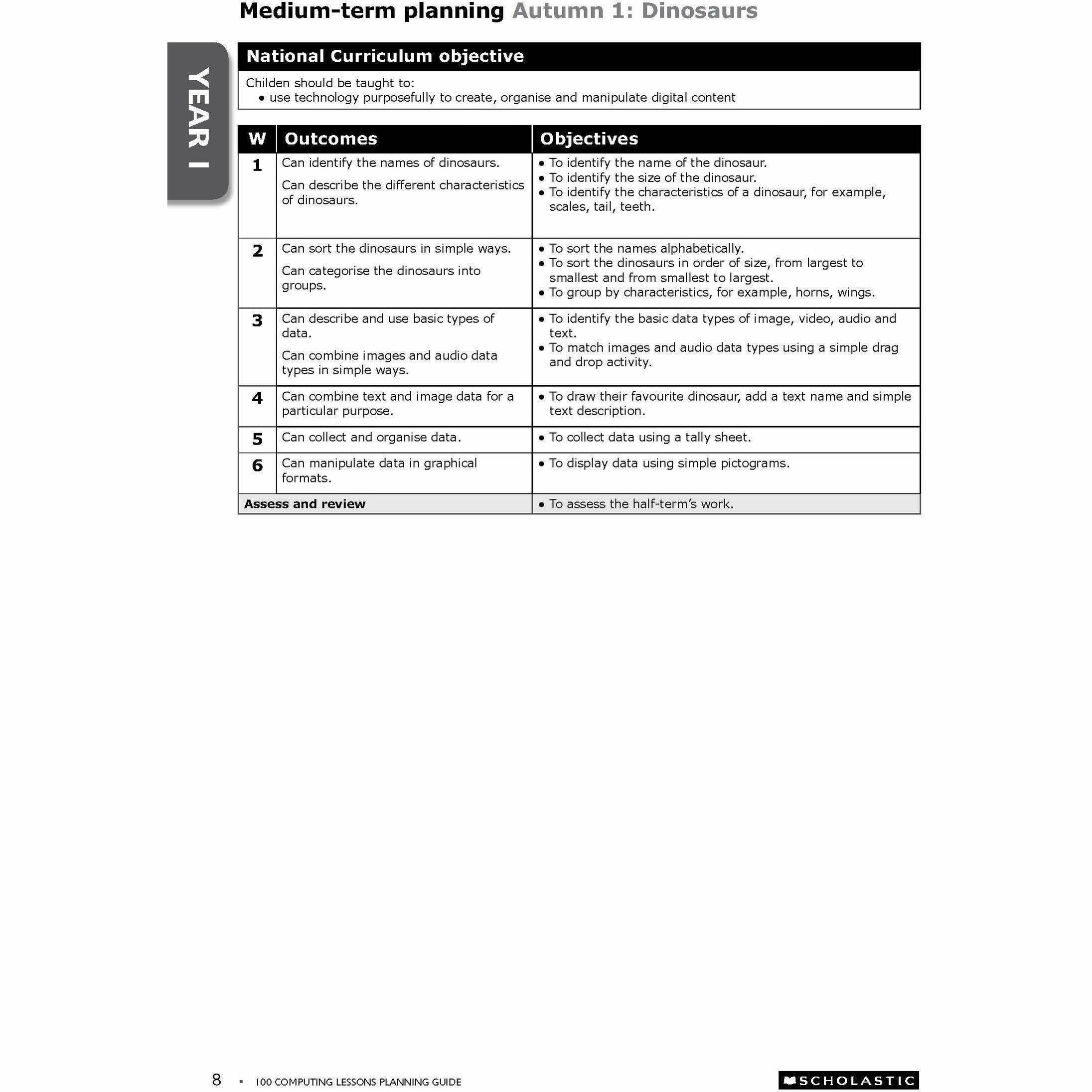 National Curriculum Computing Planning Guide. | The Book Bundle