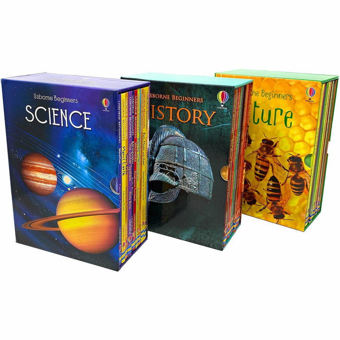 Usborne Beginners Series 30 Books Collection Box Set (History, Nature ...