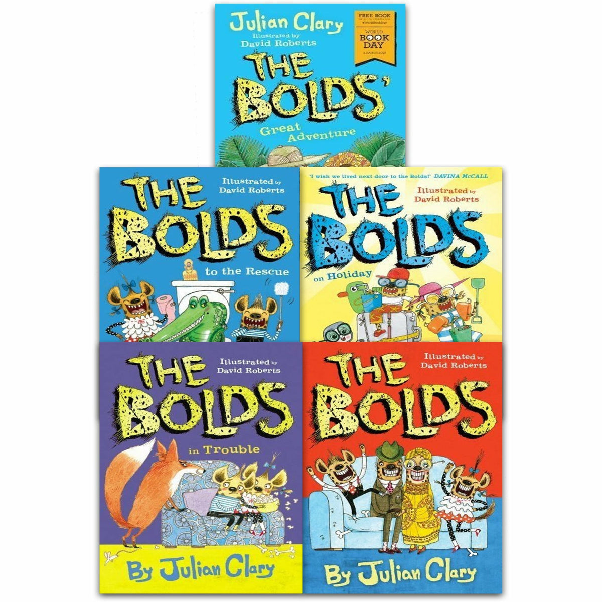 Julian Clary Collection 5 Books Set - The Bolds, the Rescue, on Holiday ...