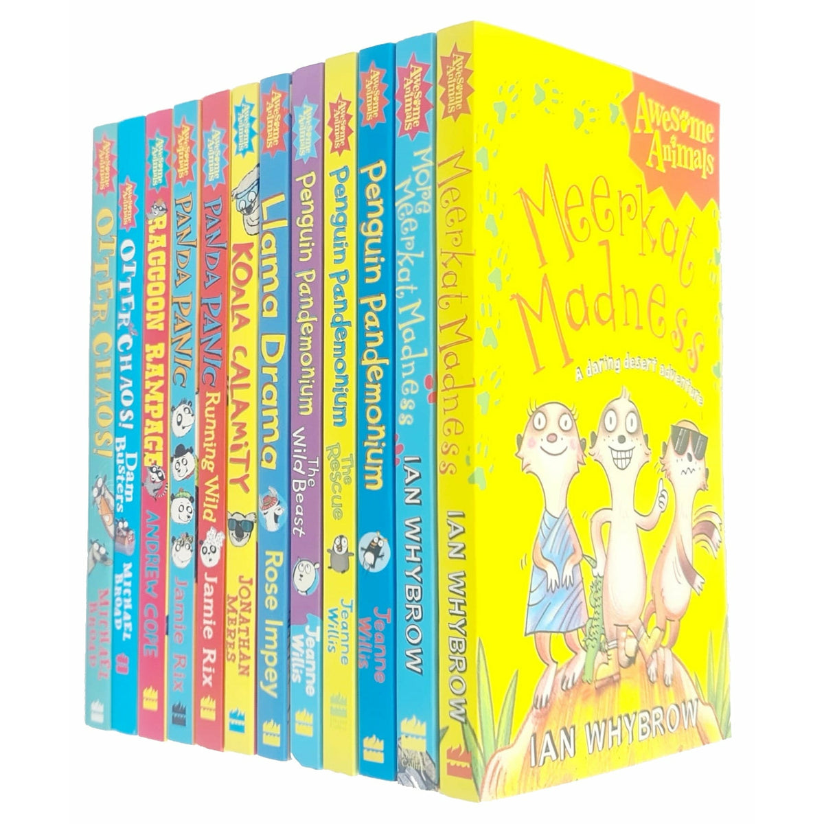 Awesome Animals Series 12 Books Collection Set(Meerkat Madness, Llama