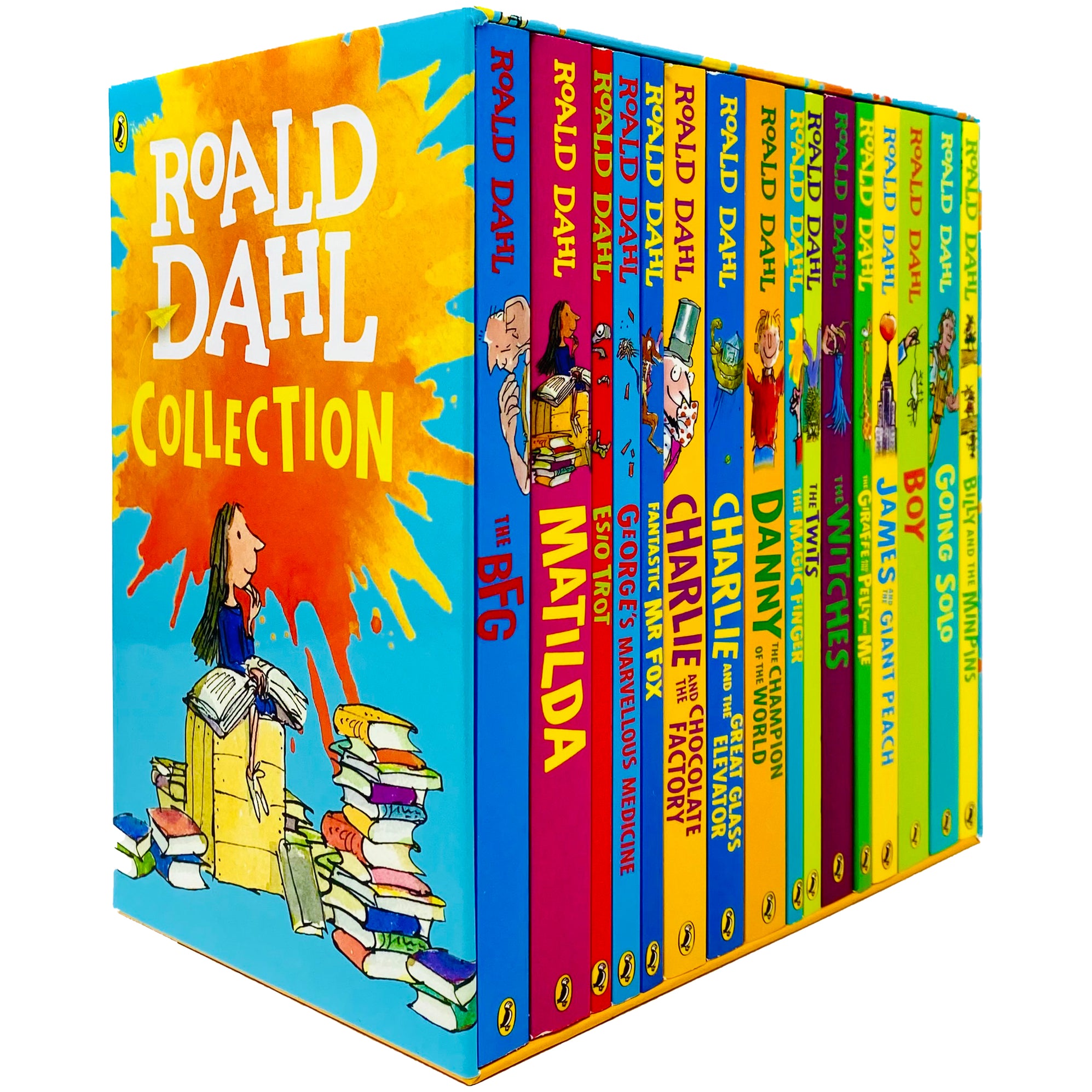 Roald Dahl Collection 16 Books Box Set (Matilda, The Magic Finger, Geo