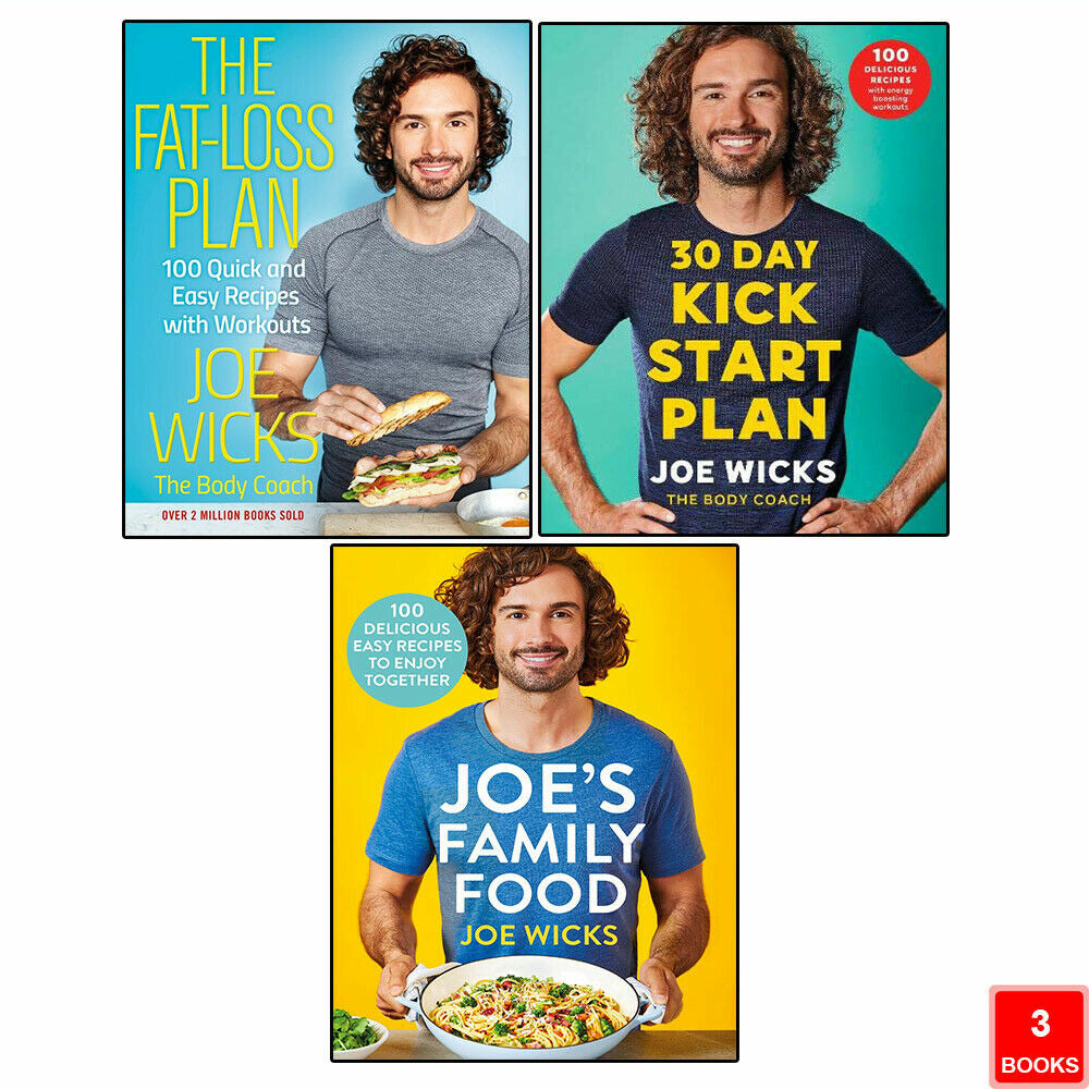 Joe Wicks 3 Books Collection Set (Fat-Loss Plan, 30 Day Kick & Joe's ...