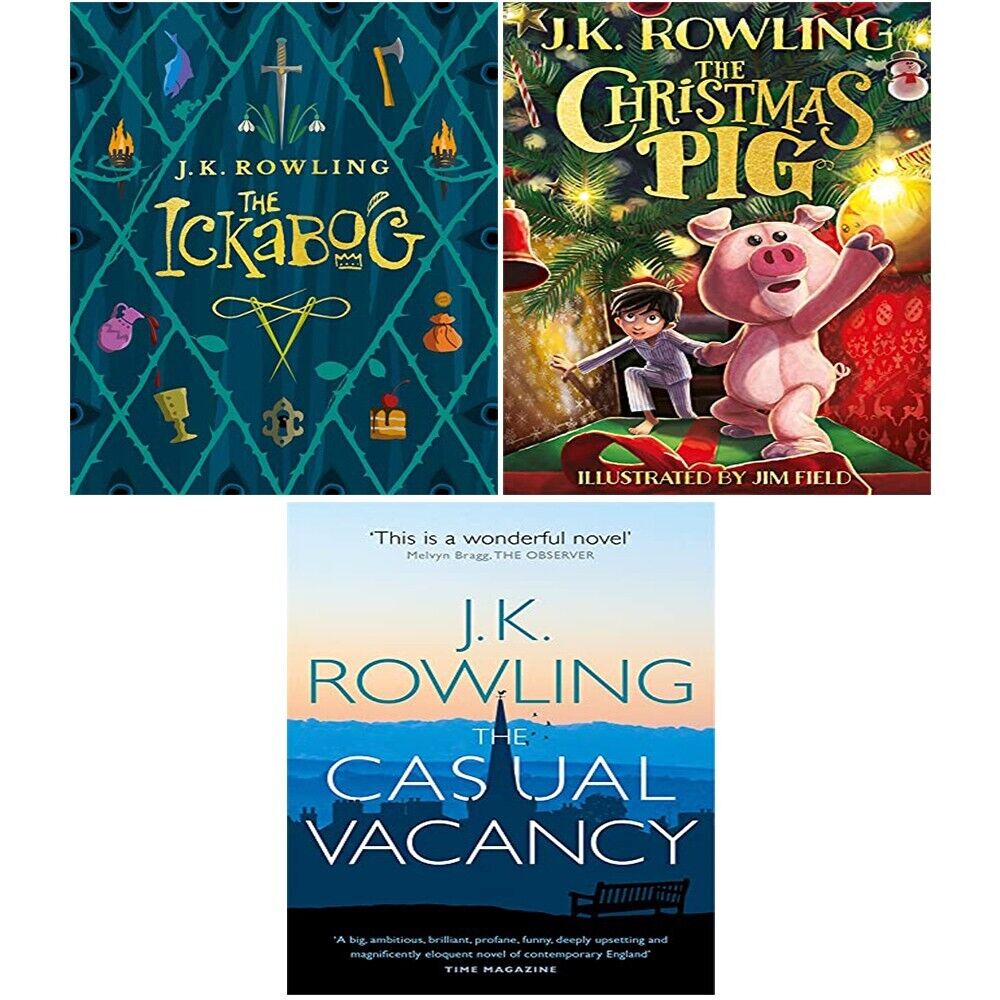 J.K. Rowling Collection 3 Books Set (Ickabog, Casual Vacancy, Christma ...