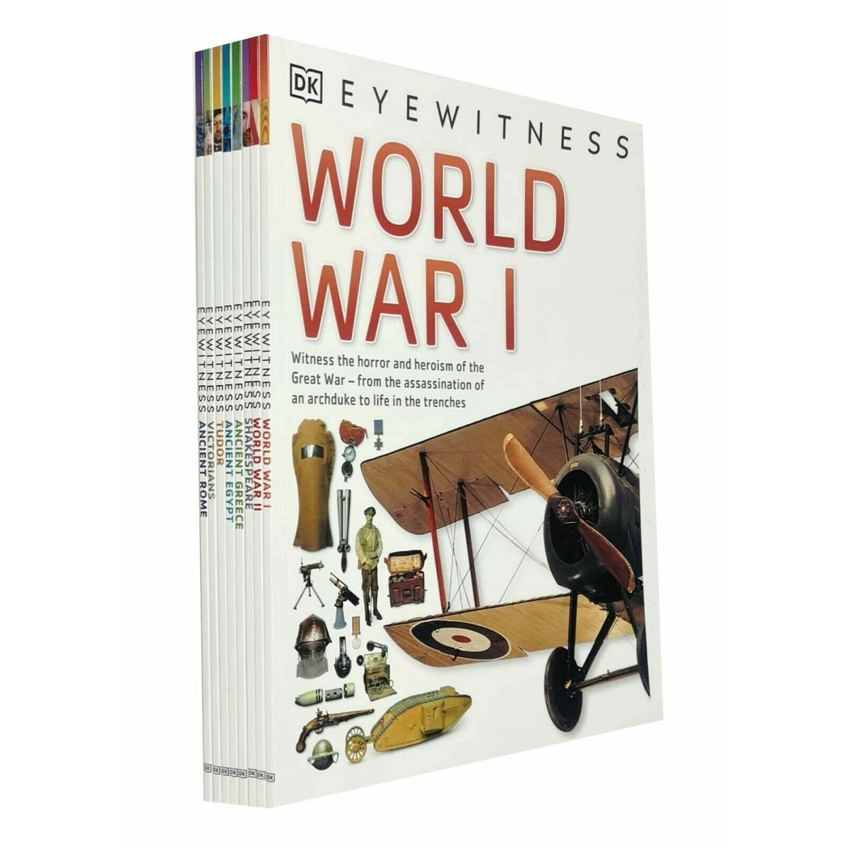 DK Eyewitness Collection 8 Books Set Ancient Rome, World War I, Victor