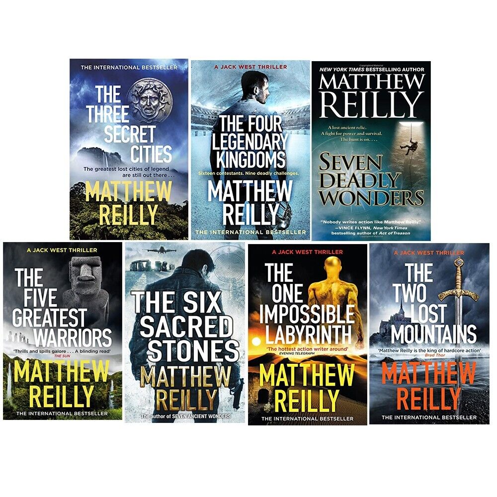 Jack West Series Collection 7 Books Set by Matthew Reilly Seven Deadly ...