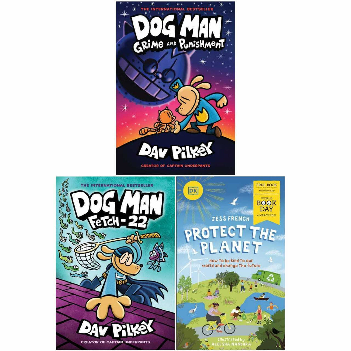 Dog Man Collection 3 Books Set By Dav Pilkey (Grime and Punishment ...