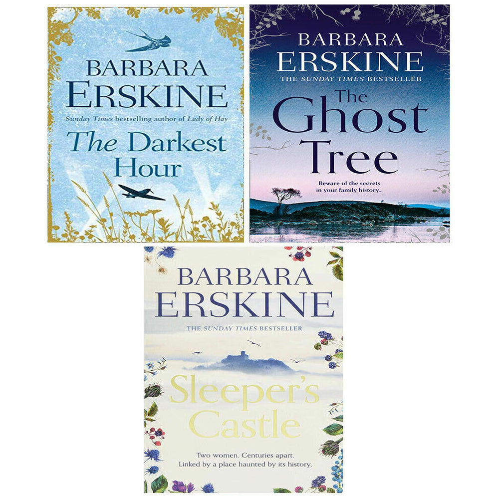 Barbara Erskine 3 Books Collection Set Darkest Hour, Ghost Tree, Sleep