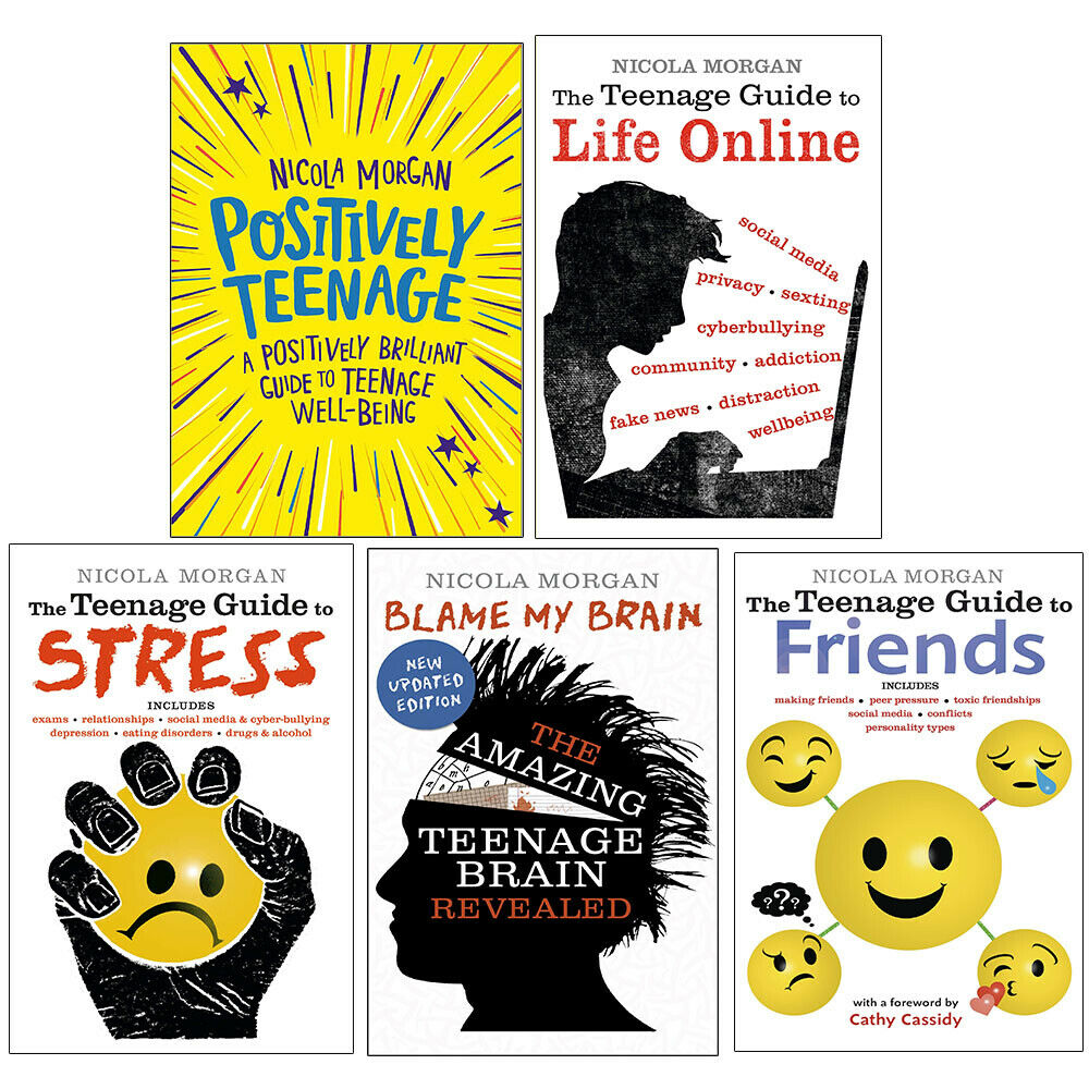 Nicola Morgan 5 Books Collection Set (Positively,Guide to Stress, Blame ...
