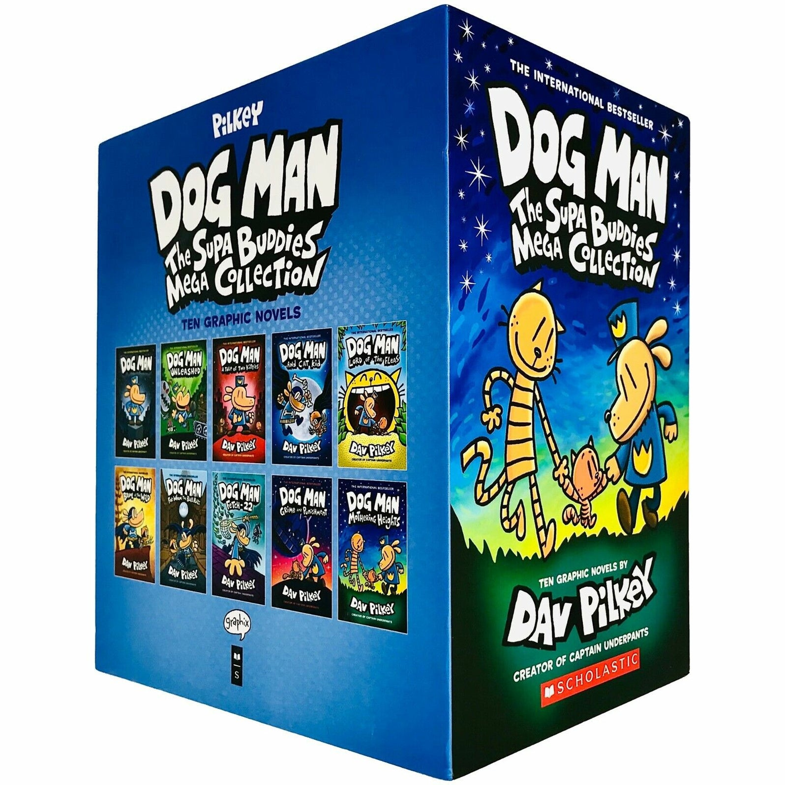 Dog Man : The Supa Buddies Mega Collection 1 - 10 Books Box Set by Dav
