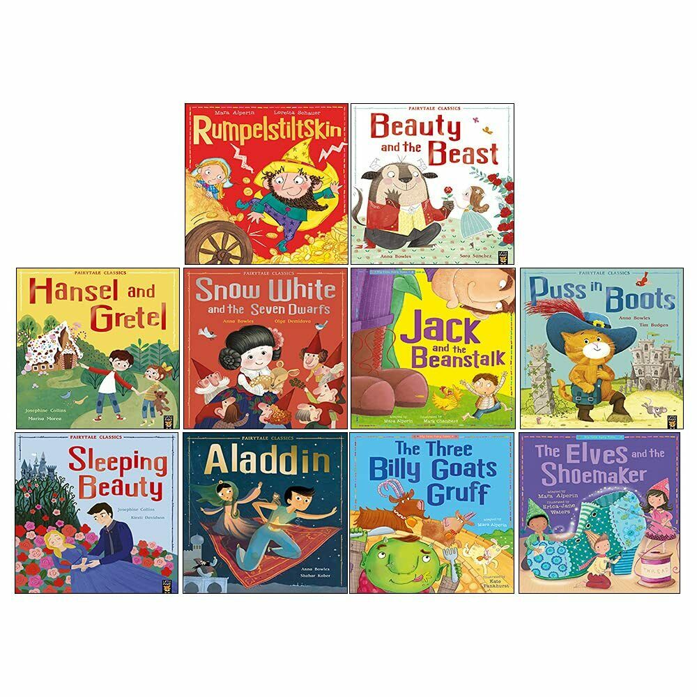 Fairytale Classics 10 Picture Flat Children Books Collection Set (Slee ...
