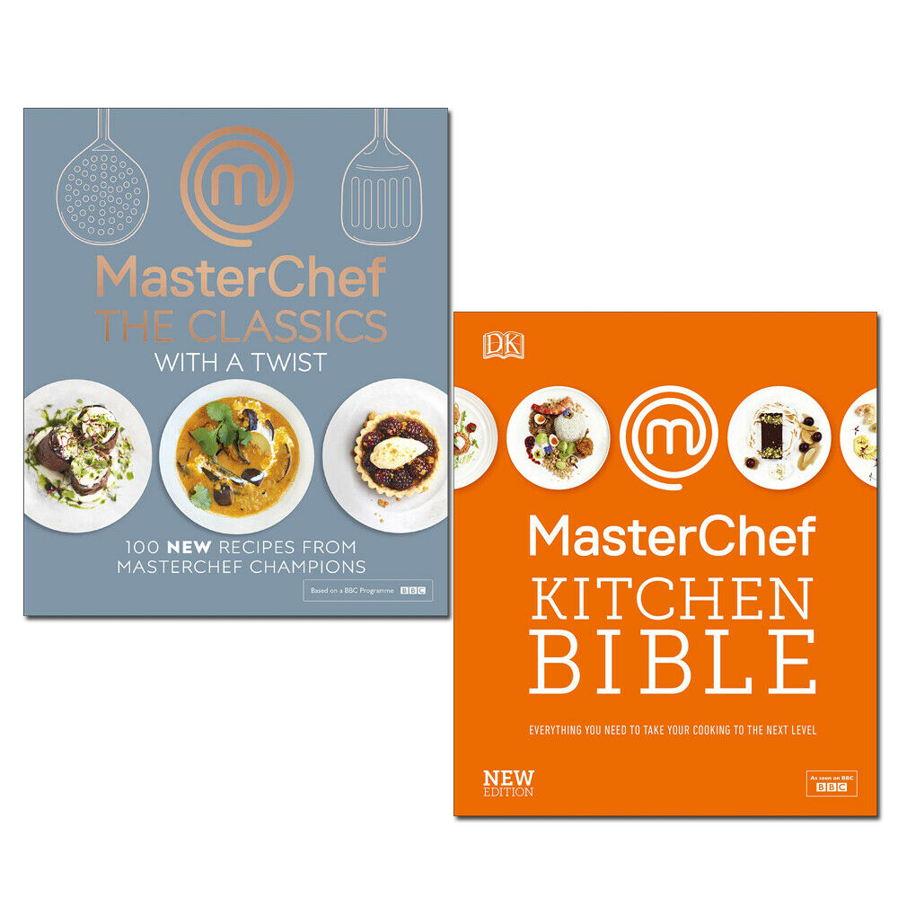 MasterChef Cookbook 2 Books Collection Set Kitchen Bible, Classics with ...