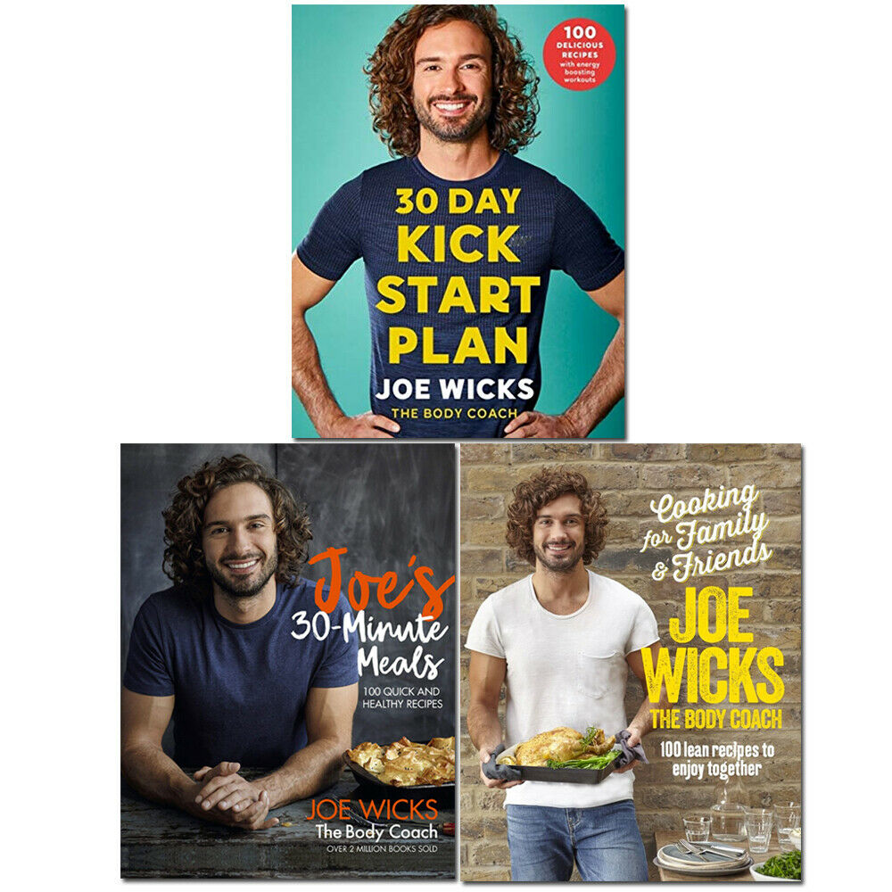 Joe Wicks 3 Books Set 30 Day Kick Start Plan, Cooking for Family and ...