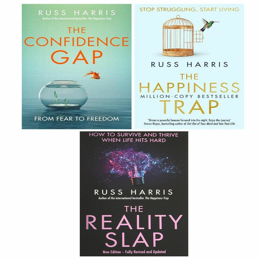 Russ Harris Collection 3 Books Set (Reality Slap, Confidence Ga ...