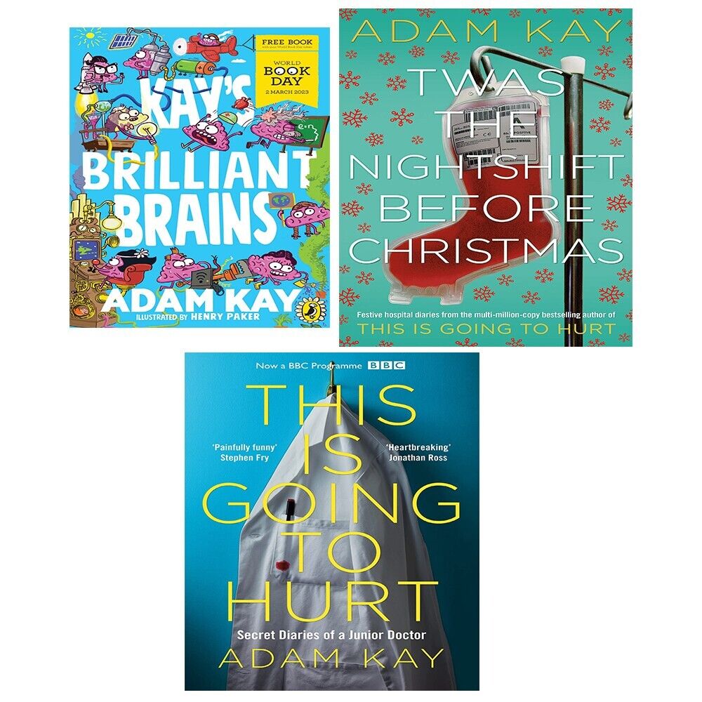 Adam Kay Collection 3 Books Set Kays Brilliant Brains, Twas Nightshift ...