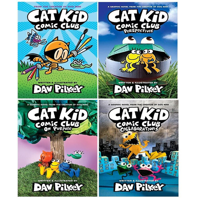 Cat Kid Comic Club Series 4 Books Collection Set by Dav Pilkey | The ...