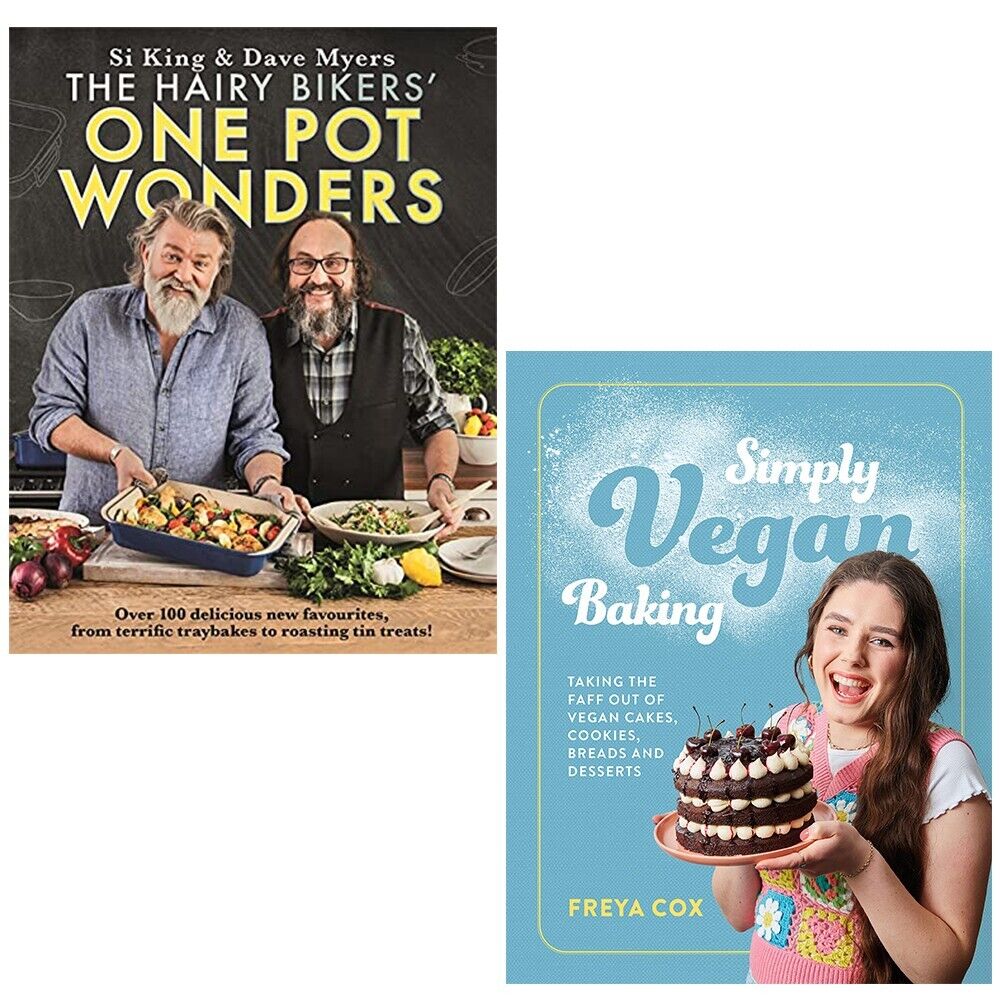 Hairy Bikers' One Pot Wonders, Simply Vegan Baking Freya Cox 2 Books S ...