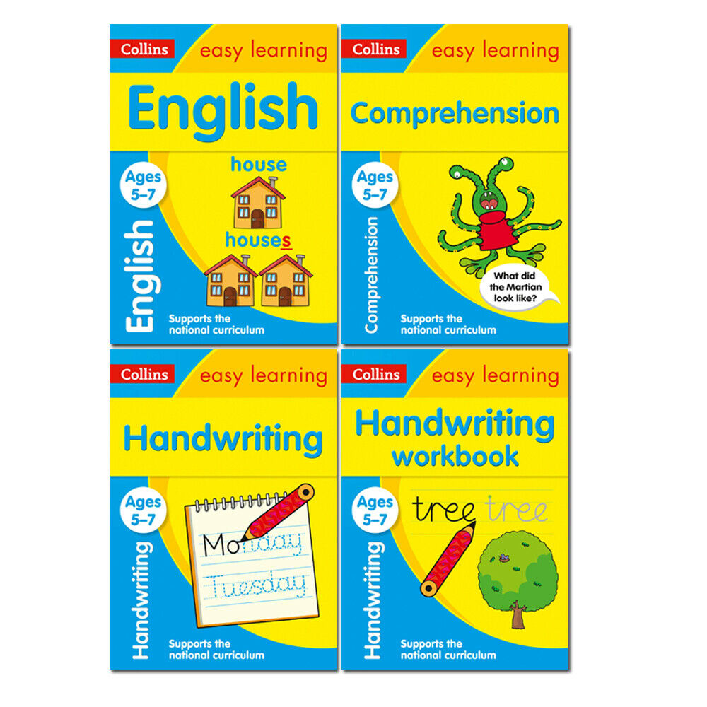 Collins Easy Learning KS1 Ages 5-7 Collection 4 Books Set English ...