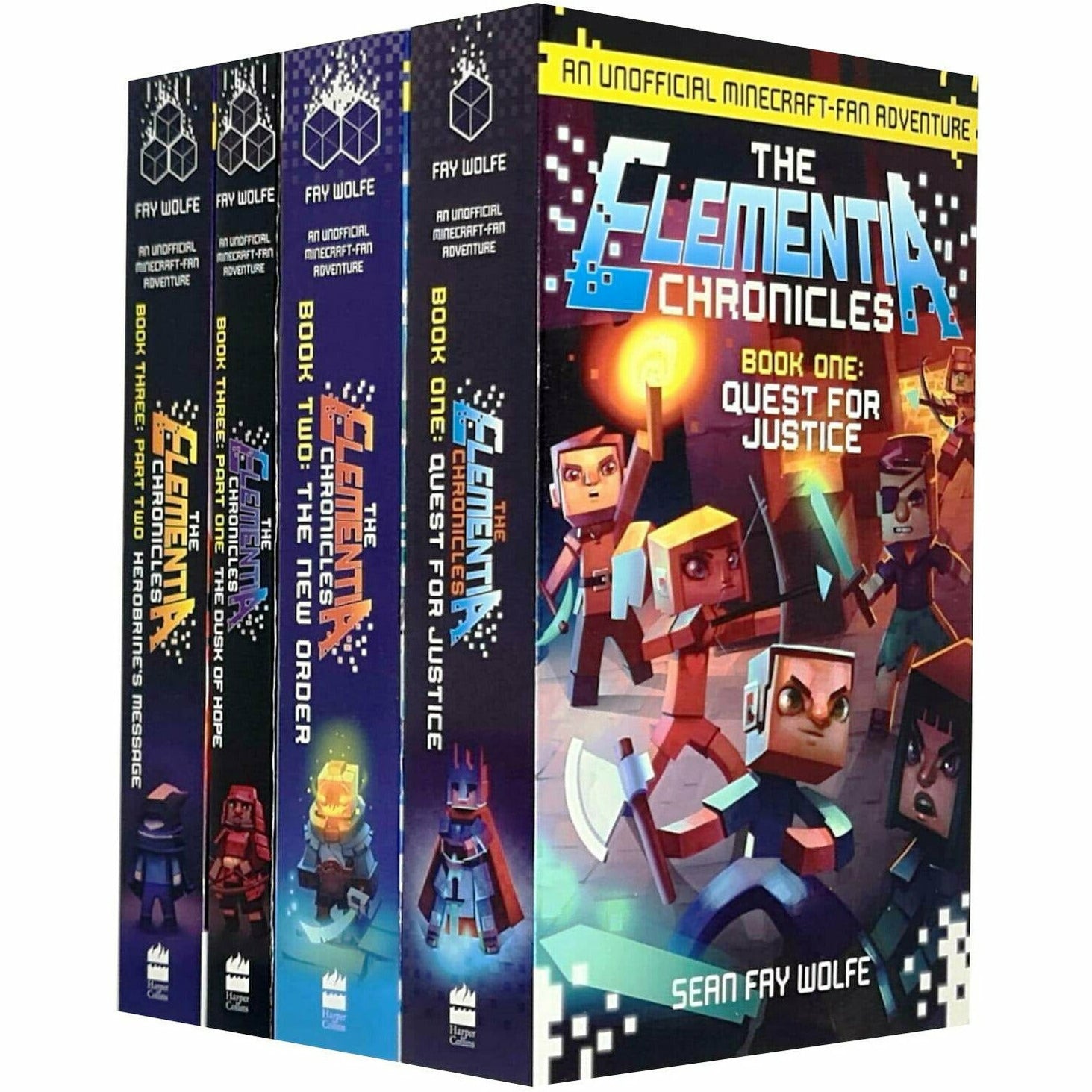Minecraft Elementia Chronicles Collection 4 Books Set | The Book Bundle