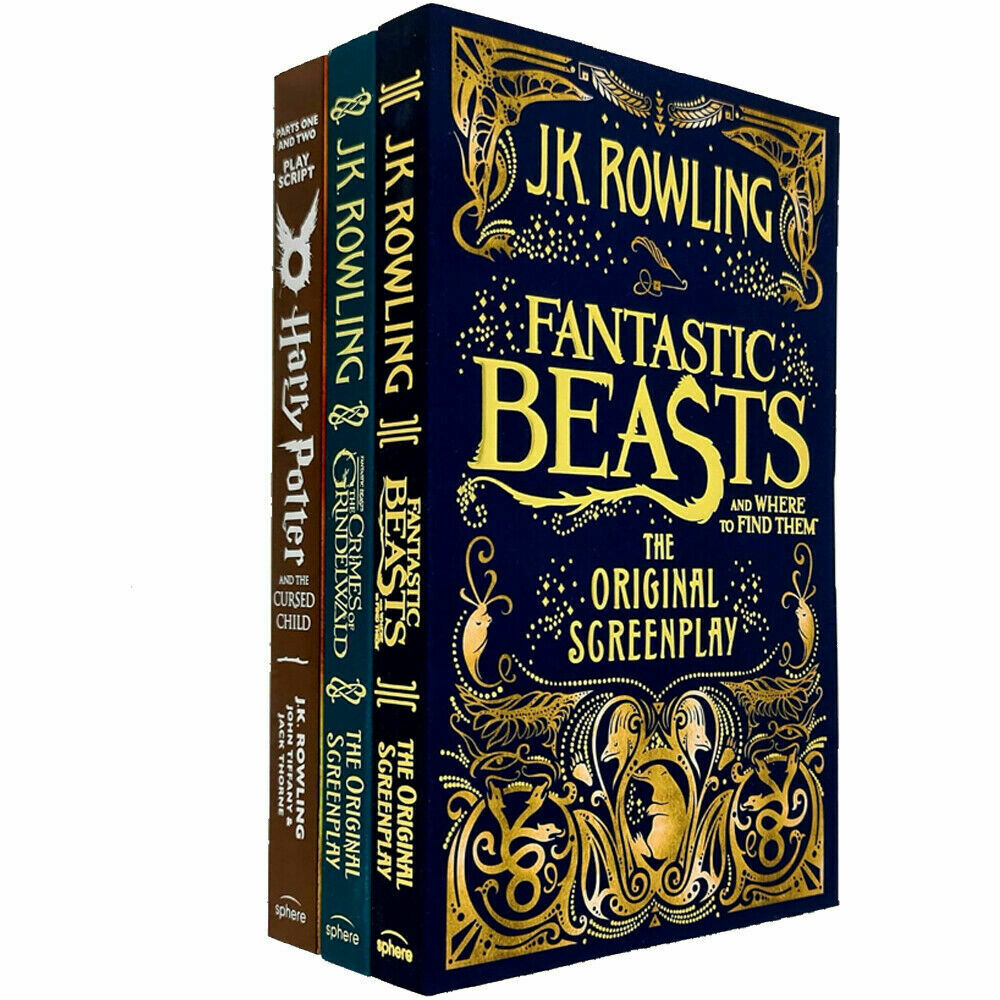 J.K. Rowling 3 Books Collection Set Harry Potter,Fantastic Beasts,Where ...