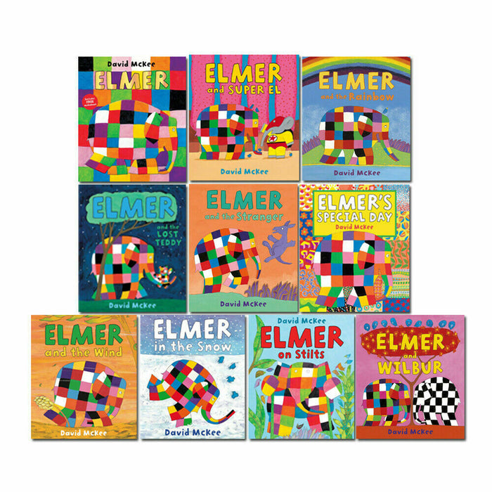 Elmer Picture Books 10 Children's Books collection Set by David McKee | The Book Bundle