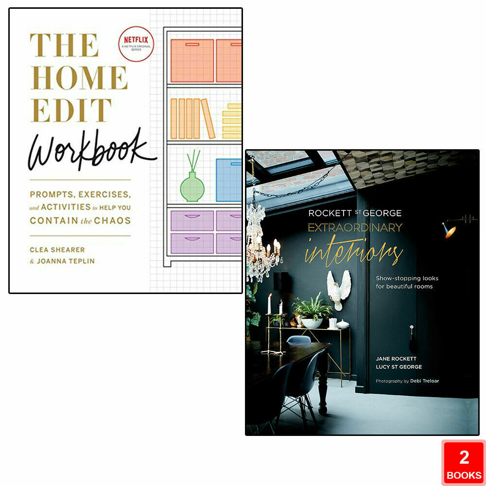 The Home Edit Workbook & Extraordinary Interiors 2 Books Collection ...