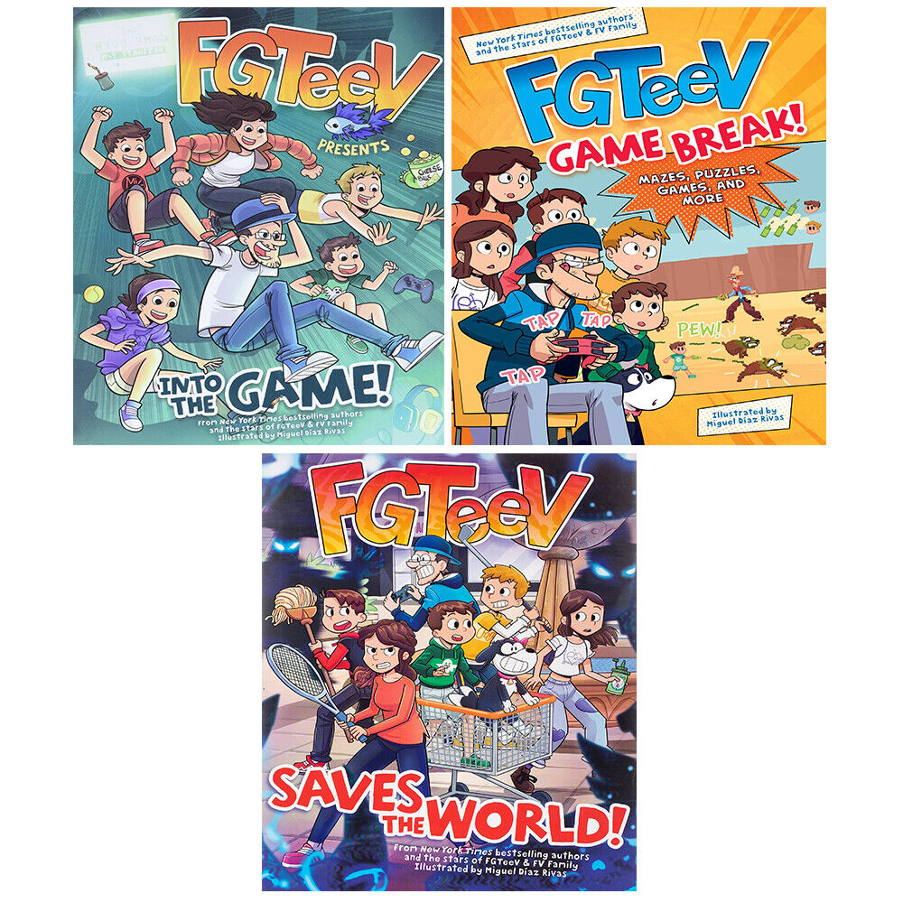 Fgteev Collection 3 Books Set (FGTeeV Presents, Game Break, Saves the ...