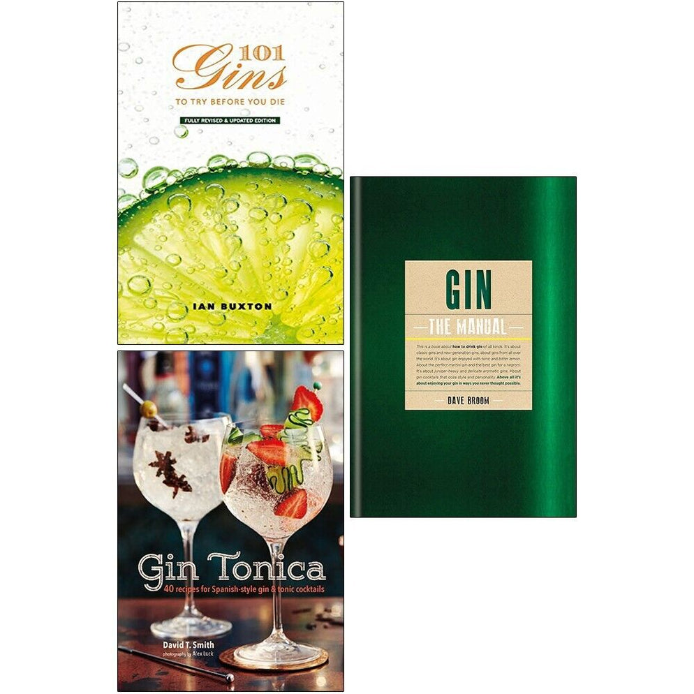 101 Gins To Try Before You Die, Gin Tonica, Gin The Manual 3 Books ...