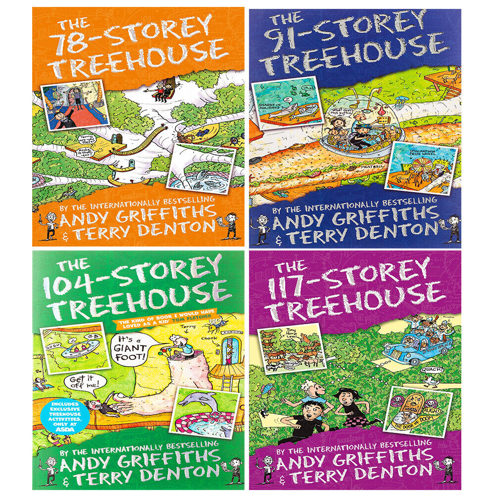 The Treehouse Storey Books 6 - 9 Collection Set by Andy Griffiths ...