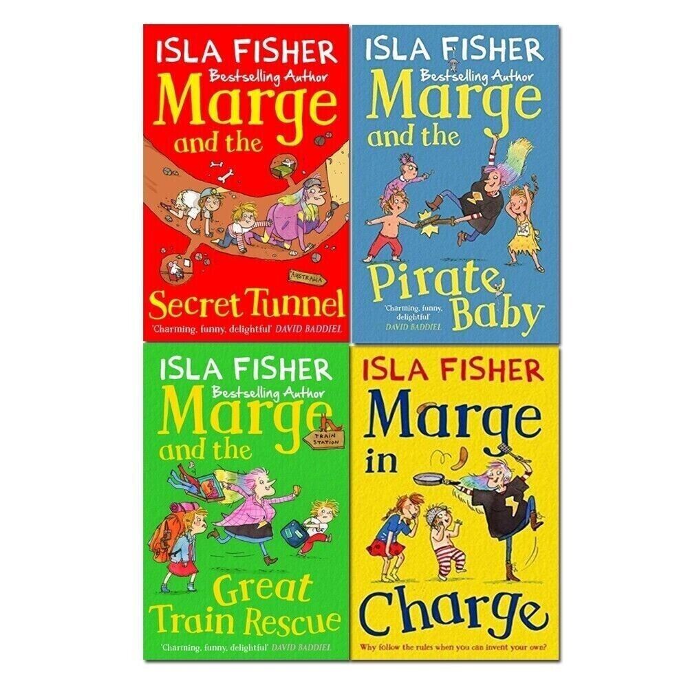 Isla Fisher Marge Series 4 Books Collection Set Marge and the Secret ...